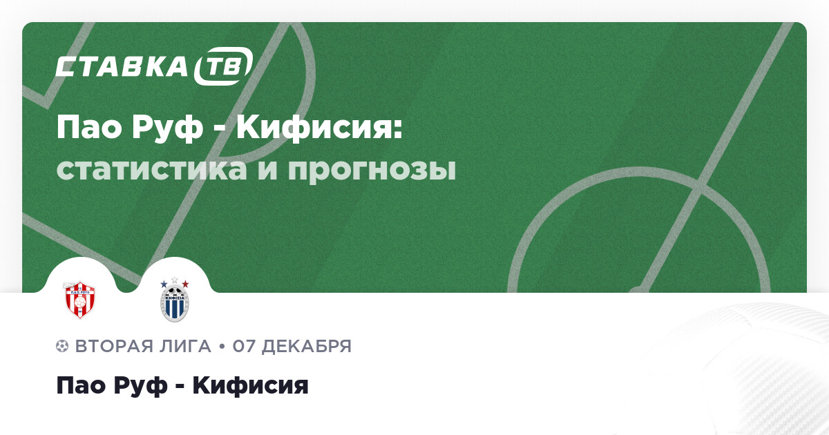 Пао Руф - Кифисия 7 декабря 2022: счёт и результат матча