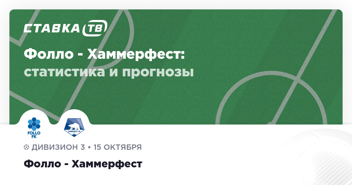 Фолло - Хаммерфест 15 октября 2023: счёт и результат матча