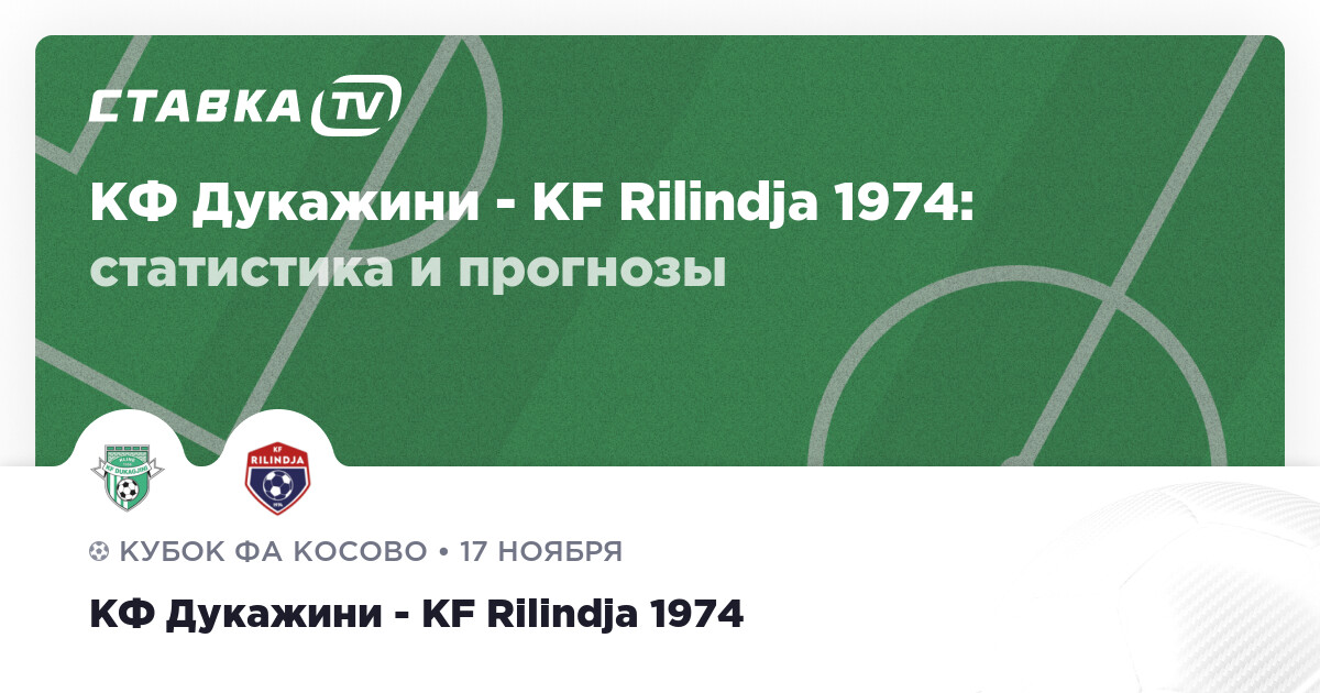 КФ Дукажини - KF Rilindja 1974 17 ноября 2022: счёт и результат матча