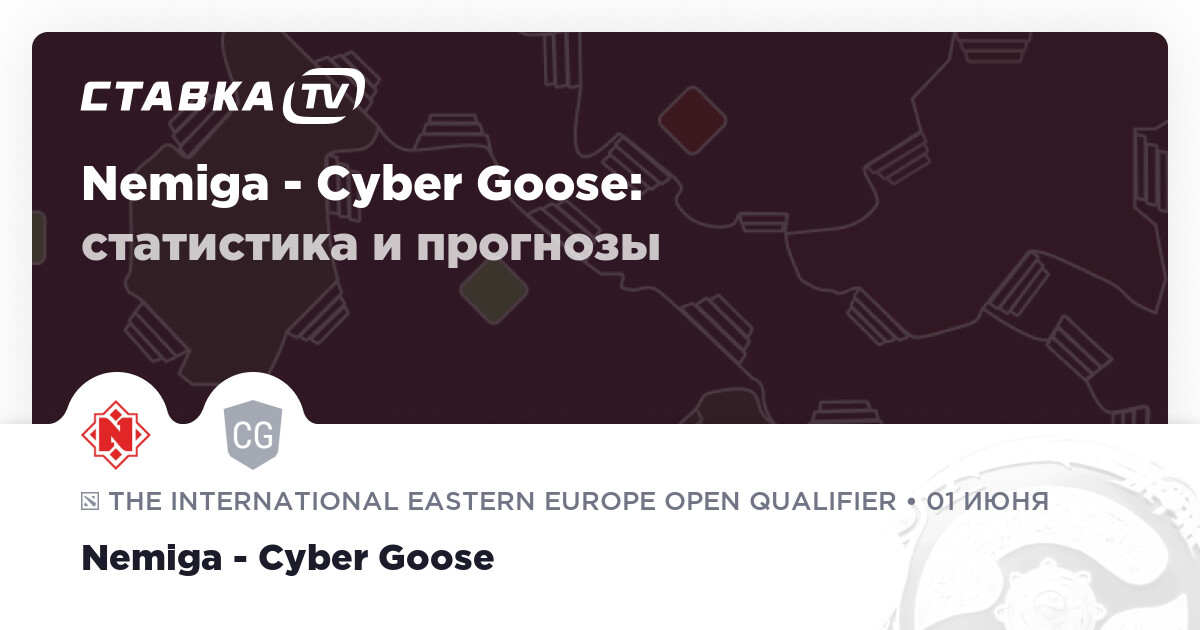 Nemiga — Cyber Goose: прогнозы 1 июня 2025 | СТАВКА ТВ
