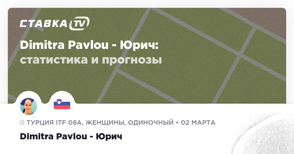 Dimitra Pavlou - Юрич: прогнозы 2 марта 2023 | СТАВКА TV