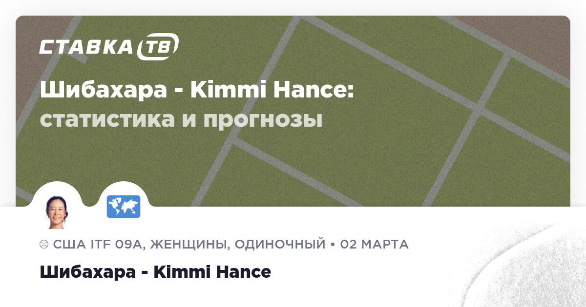 Шибахара - Kimmi Hance 2 марта 2023: счёт и результат матча