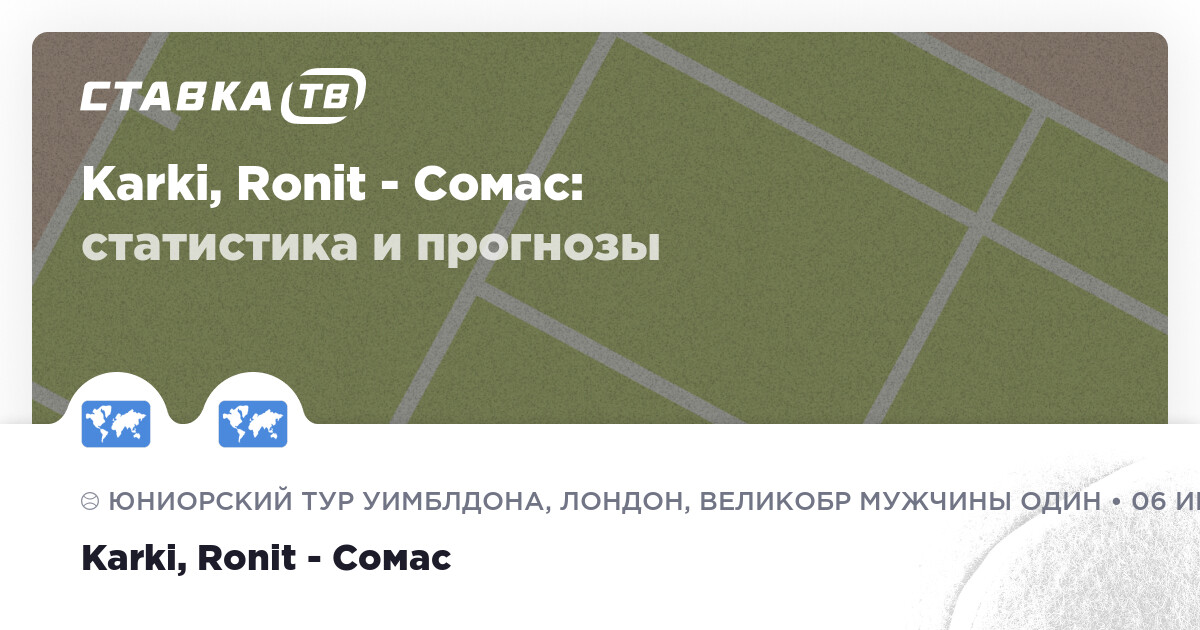 Karki, Ronit — Сомас: прогнозы 6 июля 2025 | СТАВКА ТВ