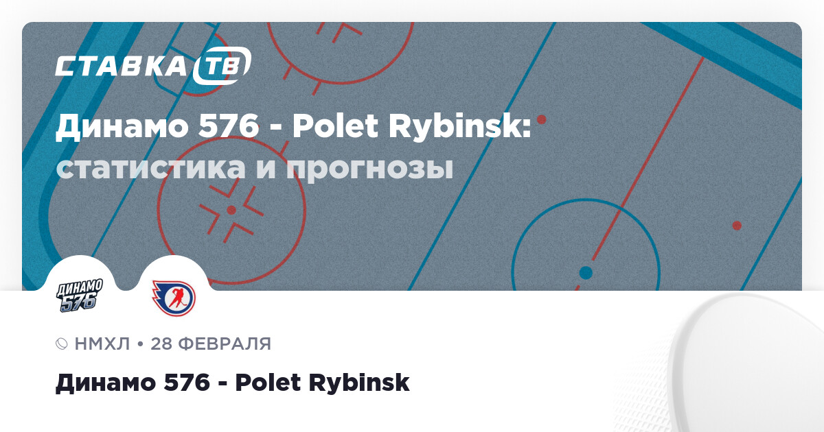 Динамо 576 - Polet Rybinsk: прогнозы 28 февраля 2025 | СТАВКА TV