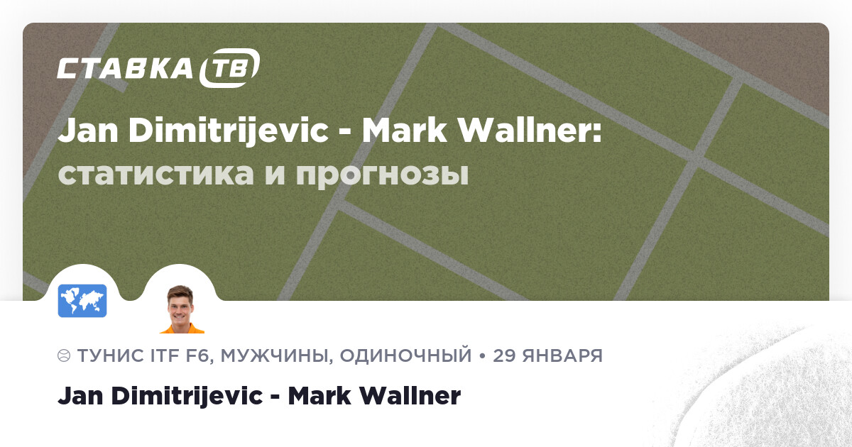 Jan Dimitrijevic - Mark Wallner: прогнозы 29 января 2023 | СТАВКА ТВ