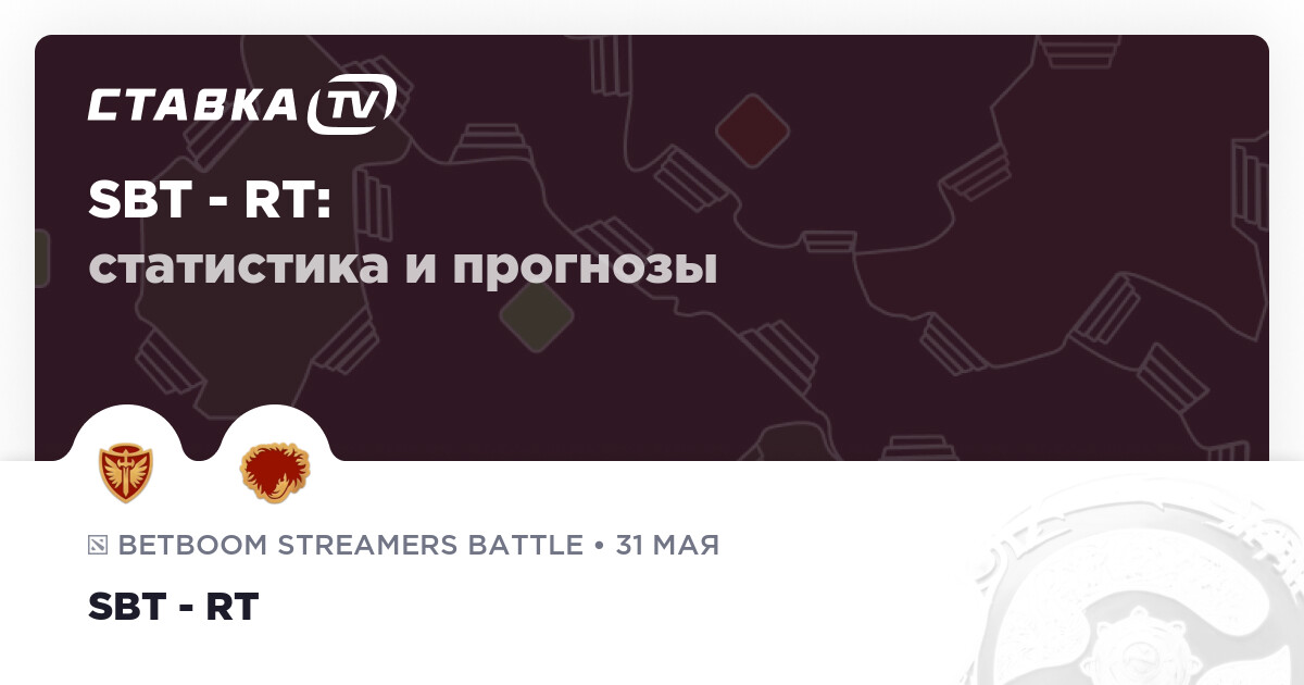 Stariy_Bog Team — Rostislav_999 Team: прогнозы 31 мая 2025 | СТАВКА ТВ